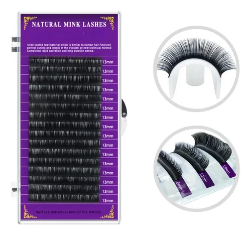 Blister Extensiones Pestañas Mink Mixto 1x1 Meses Sin Intereses