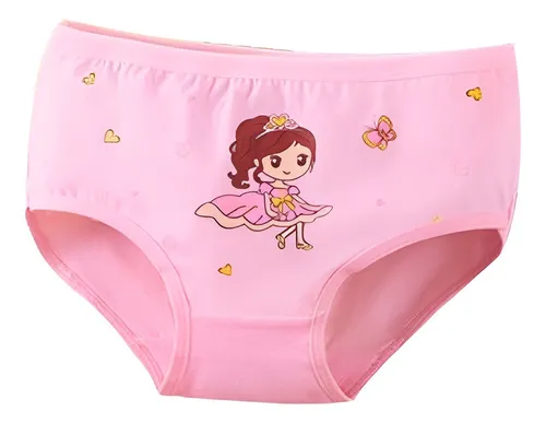 Calzones Bikini Niña Algodón Comodos Estampada Calzones 5pz Meses Sin Interés