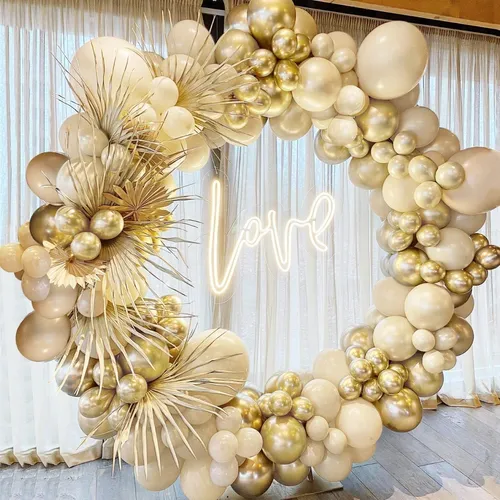 Kit De Arco De Globo Blanco Y Dorado ,91 Pzs. | Meses sin interés Kit De Arco De Globo Blanco Y Dorado ,91 Pzs. | Meses sin interés