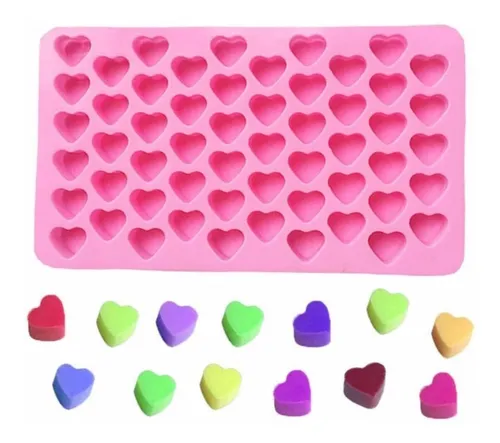 Molde De Silicón Mini Corazones Para Jabon Gomitas Corazón Mercadolibre