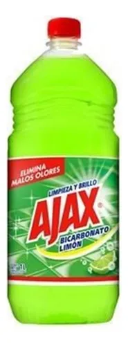 Limpiador Líquido Ajax Bicarbonato Limón 1 Lt Limpiador Líquido Ajax Bicarbonato Limón 1 Lt