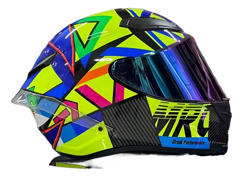 Casco Integral Mrc Pista Ff320 Homologado Dot Incluye Alerón Verde ...