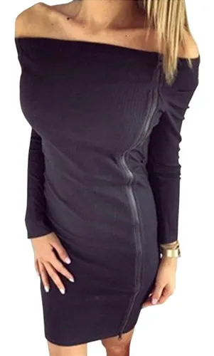 Vestido Sexy Straples Negro Elegante Cierre Al Costado 22909 Meses