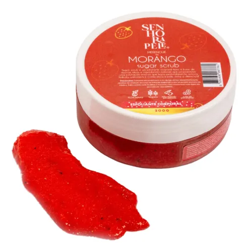 Exfoliante Corporal Vegani Strawberry Scrub 200 G Piel Femenina