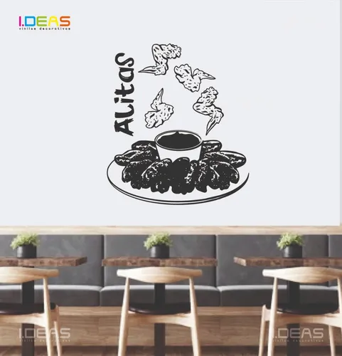Vinilo Decorativo Comida Rapida Alitas Sticker De Pared | Meses sin ... Vinilo Decorativo Comida Rapida Alitas Sticker De Pared | Meses sin ...