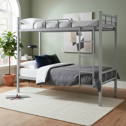 Litera Individual Base Metal Con Barandal Y Escalera Armable | MercadoLibre