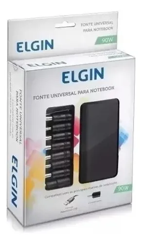 Fonte Carregador Universal Notebook Elgin 9 Conectores 90w | Frete grátis Fonte Carregador Universal Notebook Elgin 9 Conectores 90w | Frete grátis