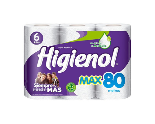 Papel Higiénico Higienol Max Simple 80 M De 6 U Mercadolibre