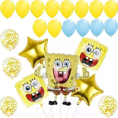 Kit 26 Globos Bob Esponja Decoración Cumpleaños Fiesta Niños Mercadolibre