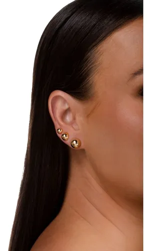 Trio Brincos Bolinhas Dourado Banhado Ouro 18k | MercadoLivre Trio Brincos Bolinhas Dourado Banhado Ouro 18k | MercadoLivre