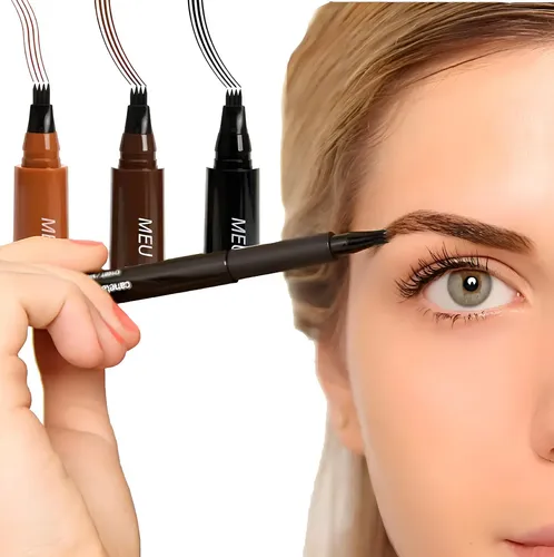 Caneta Sobrancelha Barba à Prova D água Fio A Fio Eyebrow Cor Preto