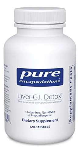 Suplemento De Encapsulamentos Puros Liver-g.i. Detox 120 Cáp ...