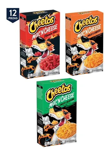 Cheetos Macn Cheese Macarrones 12pz Flaming Jalapeno Bold Meses Sin