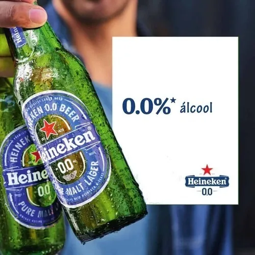 Cerveja Premium Puro Malte Zero Álcool Heineken Long 330ml à Venda Em
