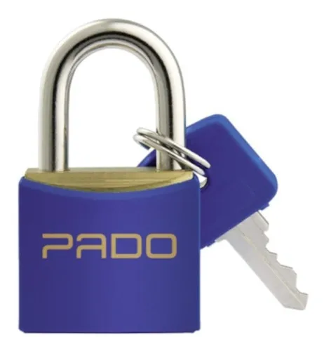 Candado de latón Pado Sm Lt-40 de 40 mm con llave, color azul ... Candado de latón Pado Sm Lt-40 de 40 mm con llave, color azul ...