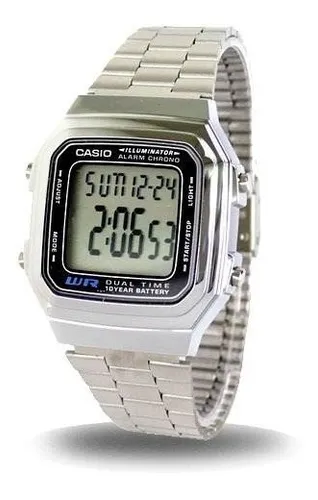 Relogio Casio A178 Prata Retro Vintage 100% Original | Frete grátis Relogio Casio A178 Prata Retro Vintage 100% Original | Frete grátis