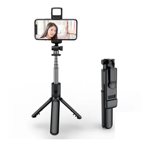Palo Selfie Flash Led Bluetooth 3 En 1 Trípode 82 Cm Cuotas Sin Interés
