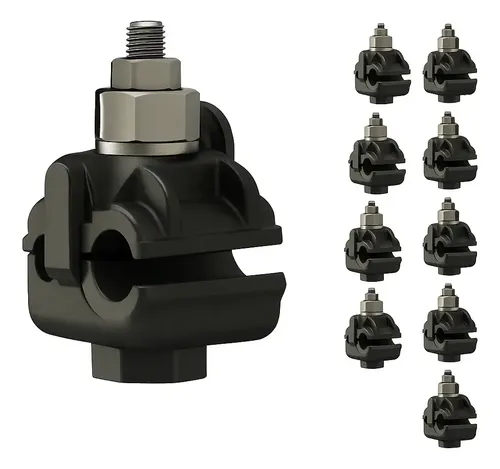 Kit 10 Conector Perfurante Cdp 10-70mm Derivação 1,5-10 Preto ...