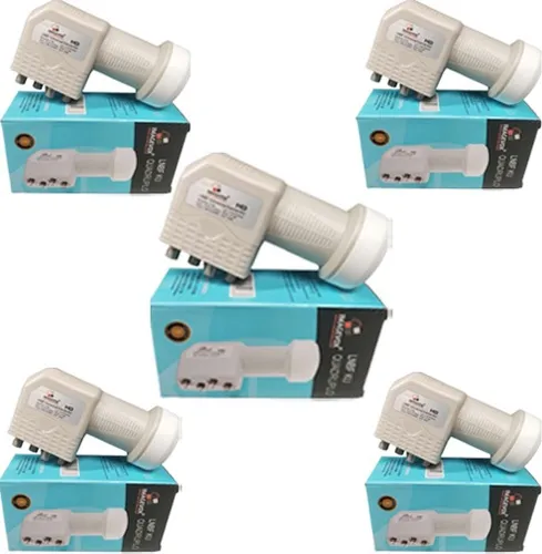 Kit Com 05 Lnb Quadruplo Full Hd Banda Ku Universal Lnbf 4k
