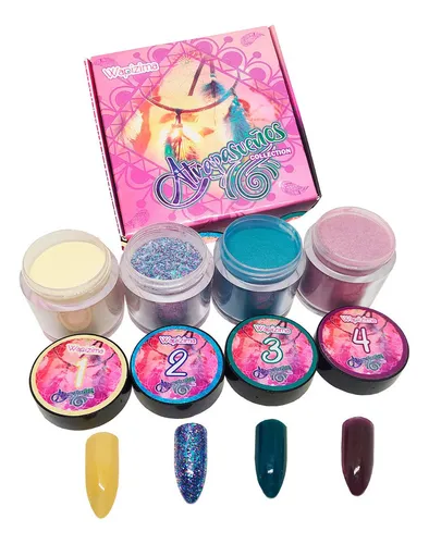 Coleccion Polvo Acrilico Para Uñas, 4 Pzas Wapizima Color Atrapasueños Coleccion Polvo Acrilico Para Uñas, 4 Pzas Wapizima Color Atrapasueños