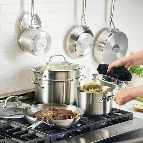 Kitchenaid Batería De Cocina De Acero Inoxidable 11 Piezas
