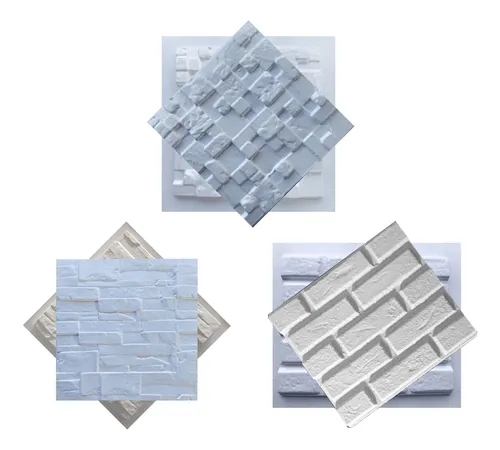 Kit Moldes Gesso 3d - 3 Moldes - Abs 2,0mm - Branco | Frete grátis Kit Moldes Gesso 3d - 3 Moldes - Abs 2,0mm - Branco | Frete grátis