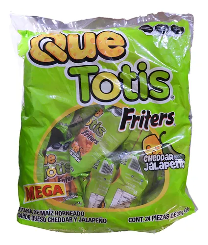 Botana De Maíz Que Totis Friters Mega Cheddar Jalapeño 24 Pz | MercadoLibre
