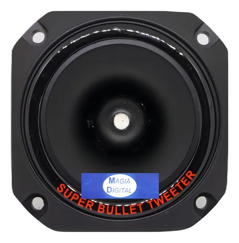 Tweeter 4puLG Mitzu Mit-72 Bala Redonda 650w Piezo Electrico Color Negro