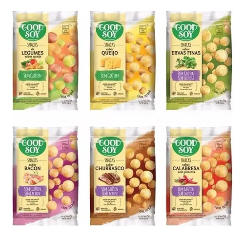 10x Salgadinho Snack Good Soy 25g - Todos Os Sabores | MercadoLivre
