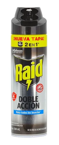 Raid Doble Accion Contra Insectos 500 Ml Raid Doble Accion Contra Insectos 500 Ml