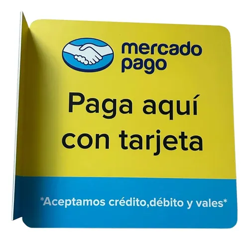 Cartel Rígido Paga Aquí Con Tarjeta 20x45 Cm Para Negocios Y Mostrador ...