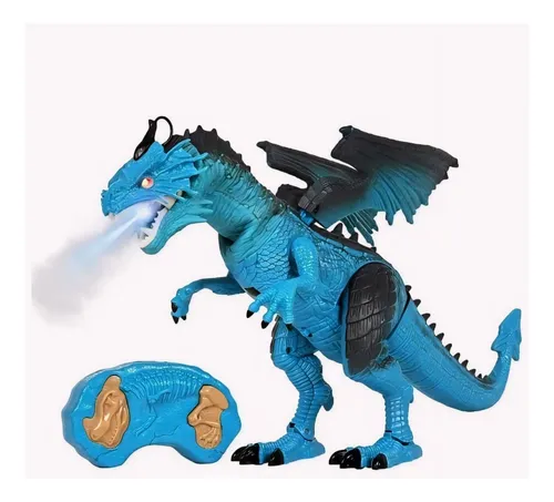 Dragão Dinossauro Thorn Controle Remoto Solta Fumaça De Gelo