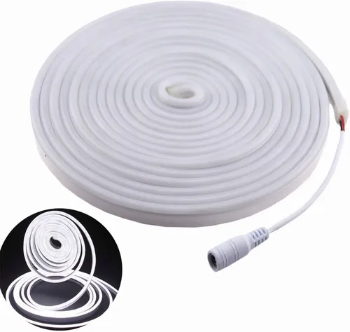 600 Lámpara Tira De Led Blanco Neon Flexible 5m 12v Ip65 Meses Sin