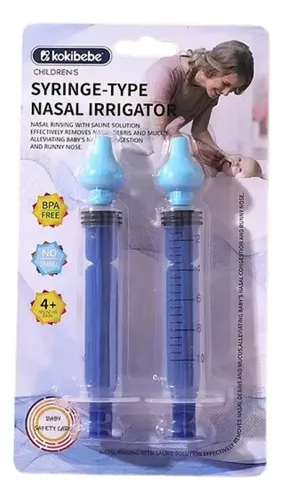 Jeringa Lavado Nasal Bebé Silicona Suave 10ml Pack 2 Azul | Cuotas sin ...