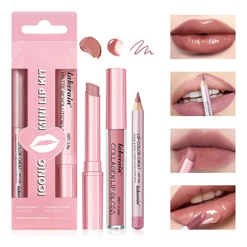 Set De Labiales Mate 3 En 1 Labiales Indelebles Larga Duraci | MercadoLibre
