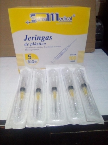 Jeringa 5 Ml Amarilla Sensimedical C/100 Pz. Desechable | Envío gratis Jeringa 5 Ml Amarilla Sensimedical C/100 Pz. Desechable | Envío gratis