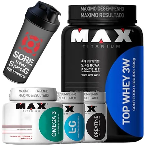 Suplemento en polvo Max Titanium Whey Whey 3W en pote de 900mL ... Suplemento en polvo Max Titanium Whey Whey 3W en pote de 900mL ...