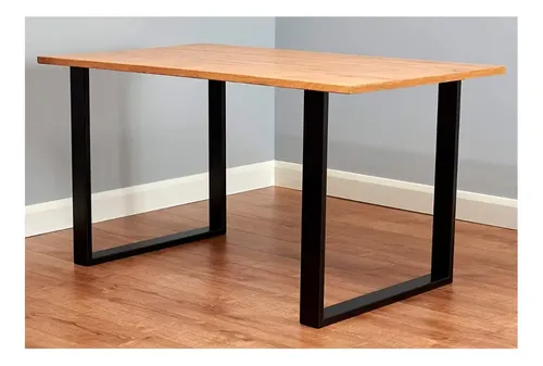 2 Pé Base P/ Mesa 30x30 Cm Industrial Quadrado Tubo Metalon Preto ...