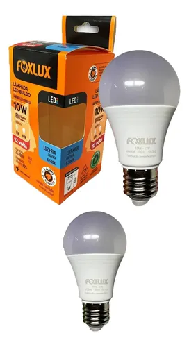 Kit 2 Lampada Led Bulbo A60 10w 12v 6500k Foxlux | MercadoLivre