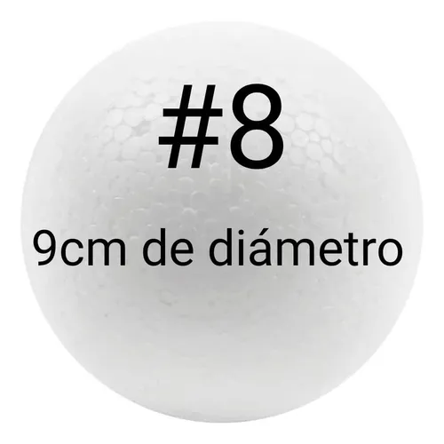 Bola De Unicel #8 (9cm De Diámetro) 10 Piezas | MercadoLibre