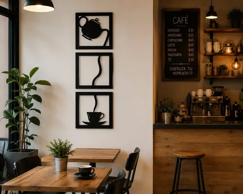 Cuadros Decorativos Cocina Comedor Café Mdf Corte Láser | Meses sin interés
