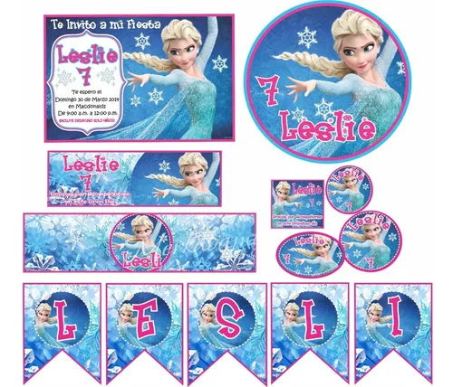 Invitaciones De Cumpleaños Kit Frozen Elsa Imprimelo Tu!! Invitaciones De Cumpleaños Kit Frozen Elsa Imprimelo Tu!!