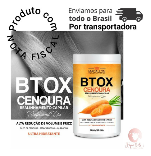 Botox Cenoura Madallon 1kg 0 Formol Redutor De Volume Parcelamento