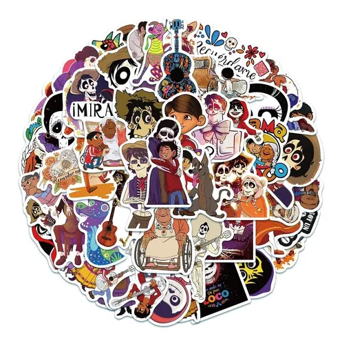 Coco Set 50 Stickers Calcomanias Pegatinas