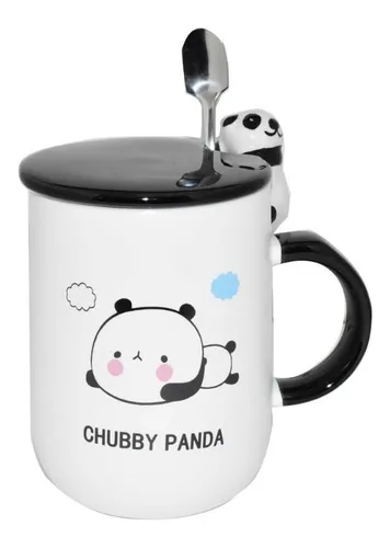 Taza Pandita Ceramica 430 Ml C/tapa,cuchara Y Pandita 3d | Cuotas sin ... Taza Pandita Ceramica 430 Ml C/tapa,cuchara Y Pandita 3d | Cuotas sin ...