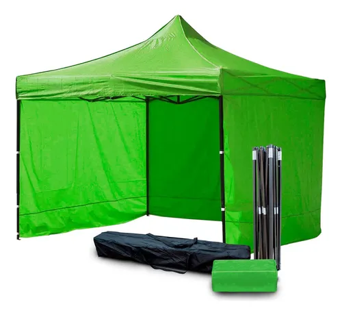Toldo Carpa Con Pared Impermeable Plegable Acero 3x3 M Color Verde ... Toldo Carpa Con Pared Impermeable Plegable Acero 3x3 M Color Verde ...