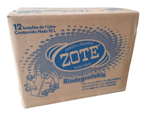 Zote Jabón Líquido Surtido / Caja Con 12 Botellas De 1 Litro Zote Jabón Líquido Surtido / Caja Con 12 Botellas De 1 Litro