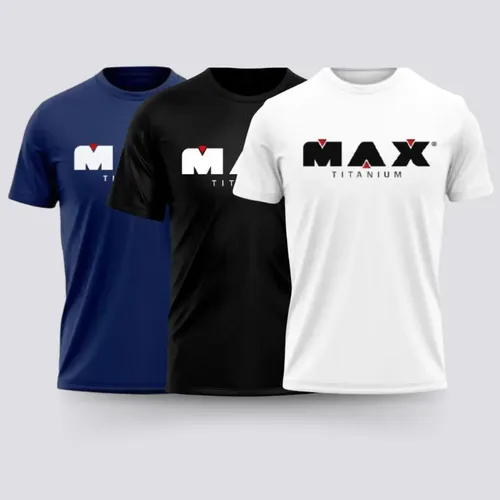 Kit 3x Camiseta Dry Fit Max Titanium - Original | Frete grátis