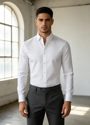 Camisa De Manga Larga Para Hombre Color Sólido Básico | MercadoLibre