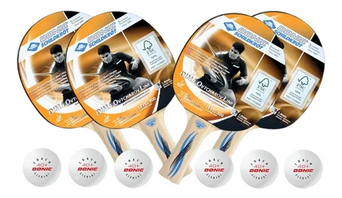 Pack 4 Raquetas Donic 6 Pelotas De Ping Pong Tenis De Mesa Envío Gratis
